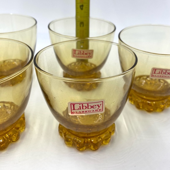 Libbey | Dining | 6 Vintage Libbey Drinking Glasses 8oz Gold Sonnet 35 Tumblers | Poshmark